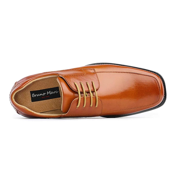 Mens Black And Brown Square Toe Dress Shoes Bruno Marc